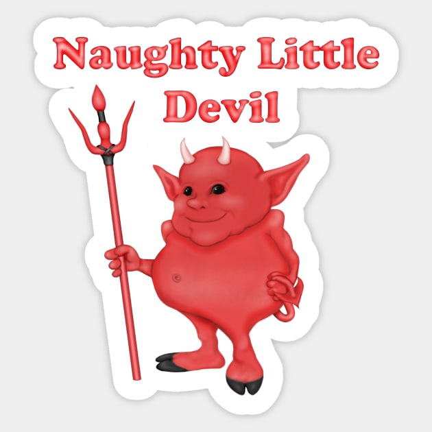 Naughty Devil - Naught - Sticker | TeePublic